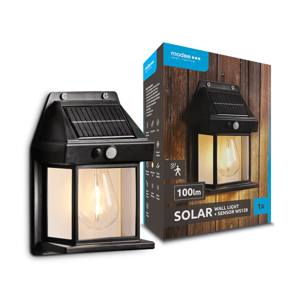 Solarna LED zidna svjetiljka WS128 sa senzorom | Lustre – LUSTRE rasvjeta